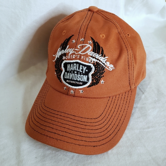 Harley-Davidson | Accessories | Harley Davidson Orange Hat Bedazzled ...
